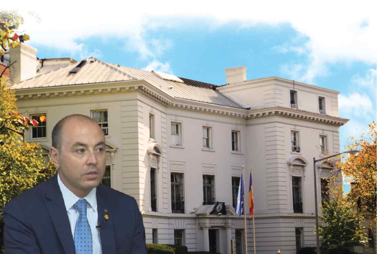 Ambasadorul România în SUA se lăfăie într-un palat din Washington