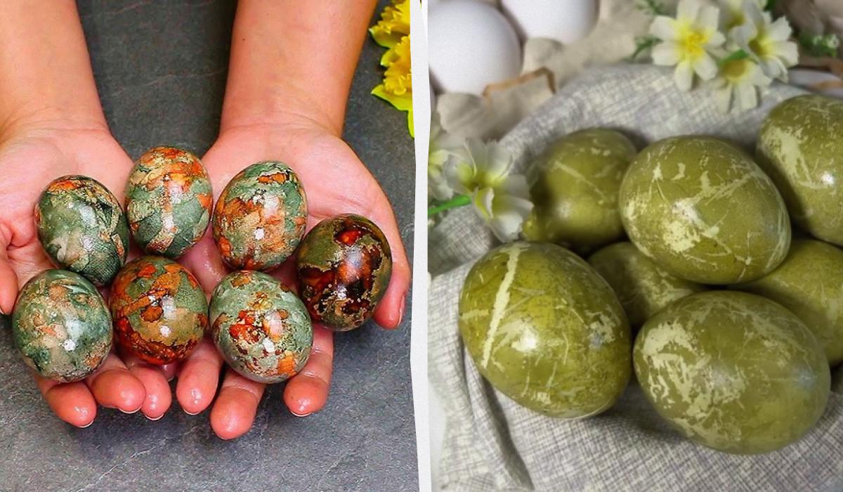 Ouă verzi de Paște, vopsite bio: două metode ingenioase